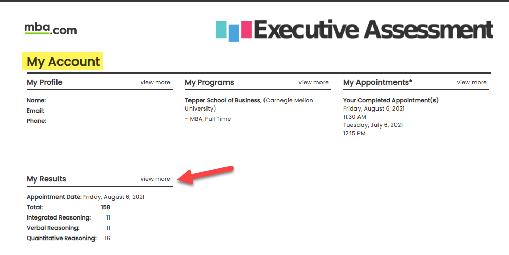 Executive Assessment: How Do I View My Results? – mba.com